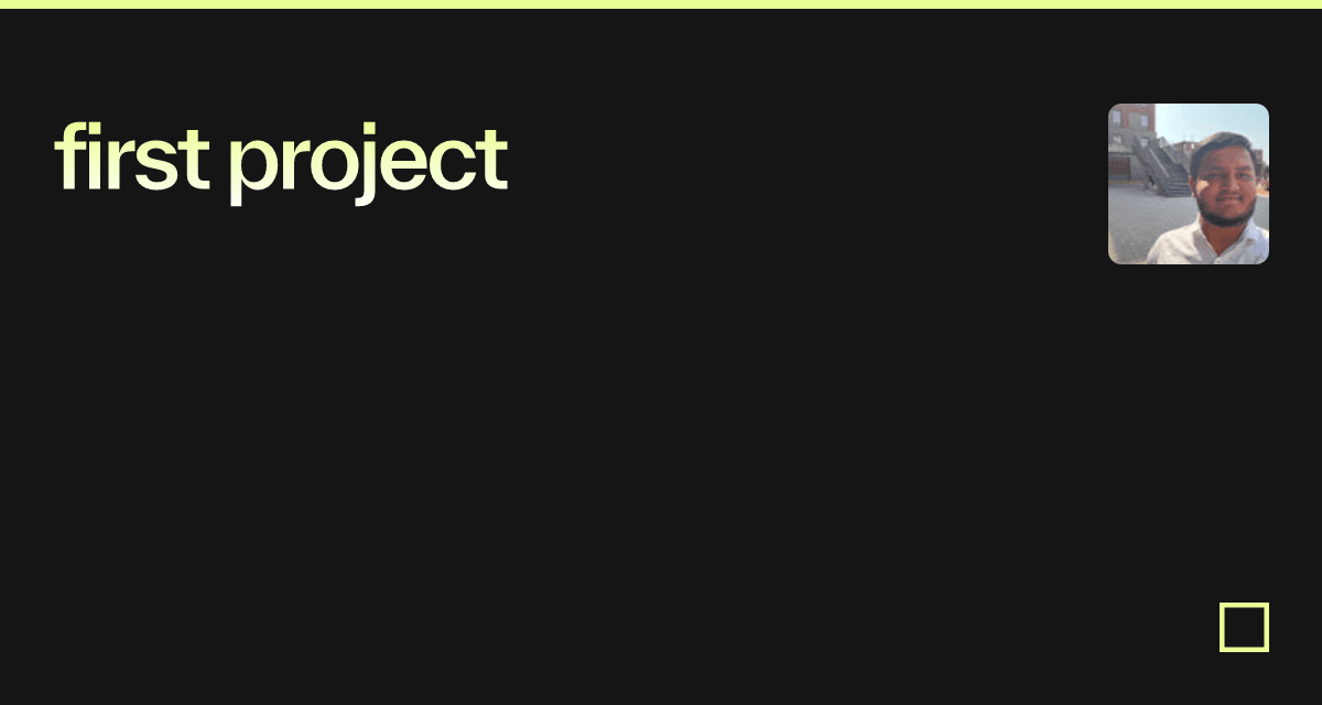 first project - Codesandbox
