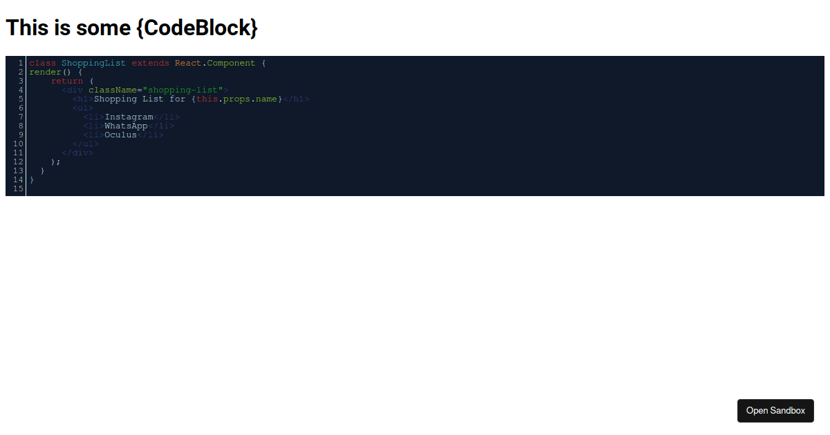 CodeMirror - Codesandbox