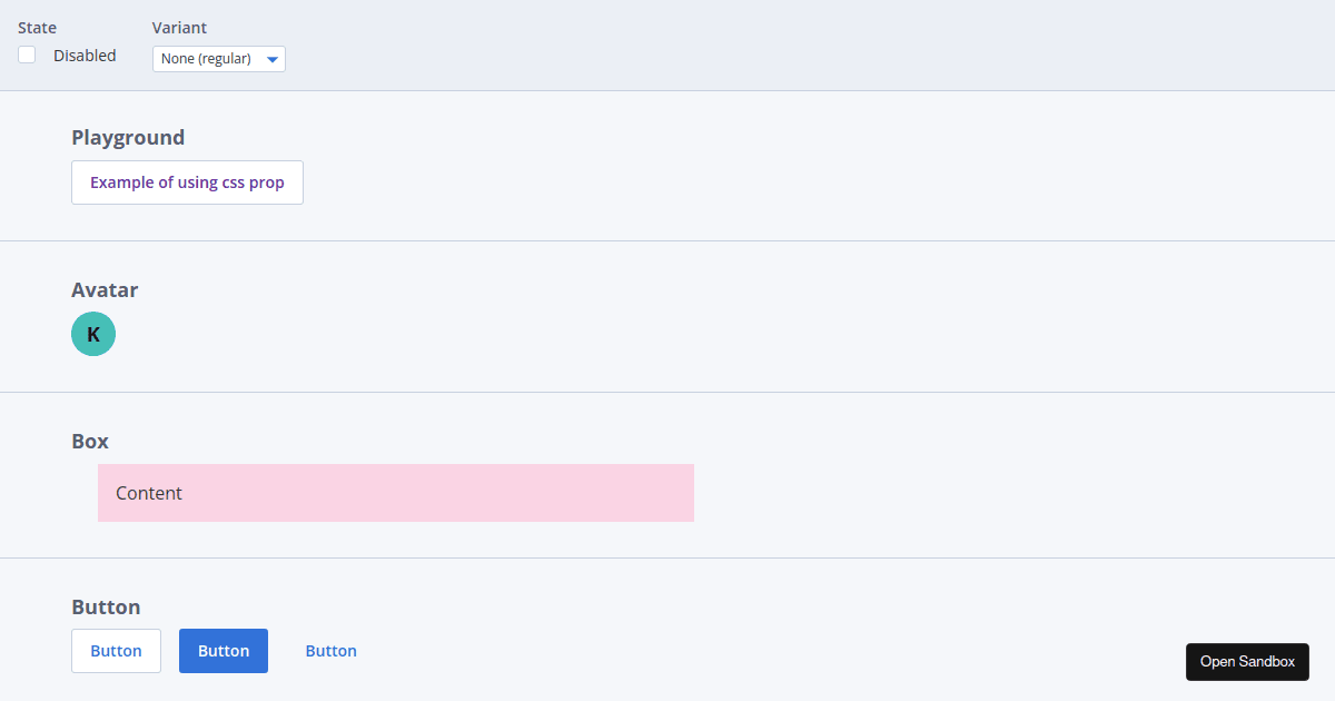 Mineral UI Component Playground - Codesandbox