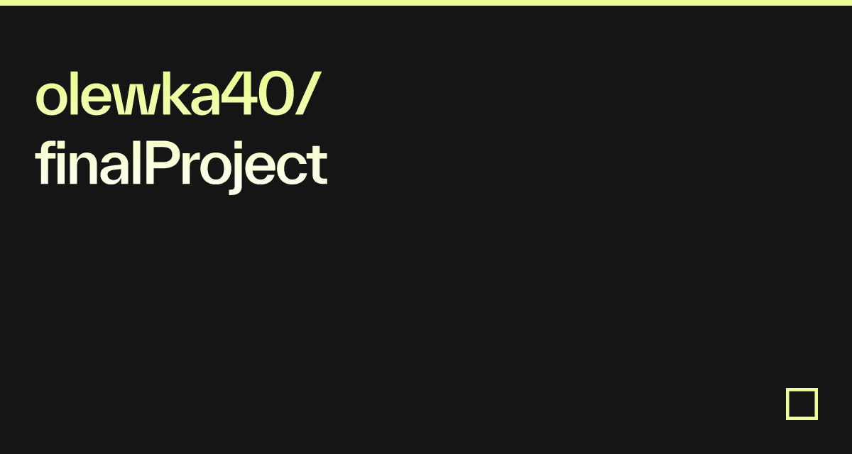 olewka40/finalProject - Codesandbox