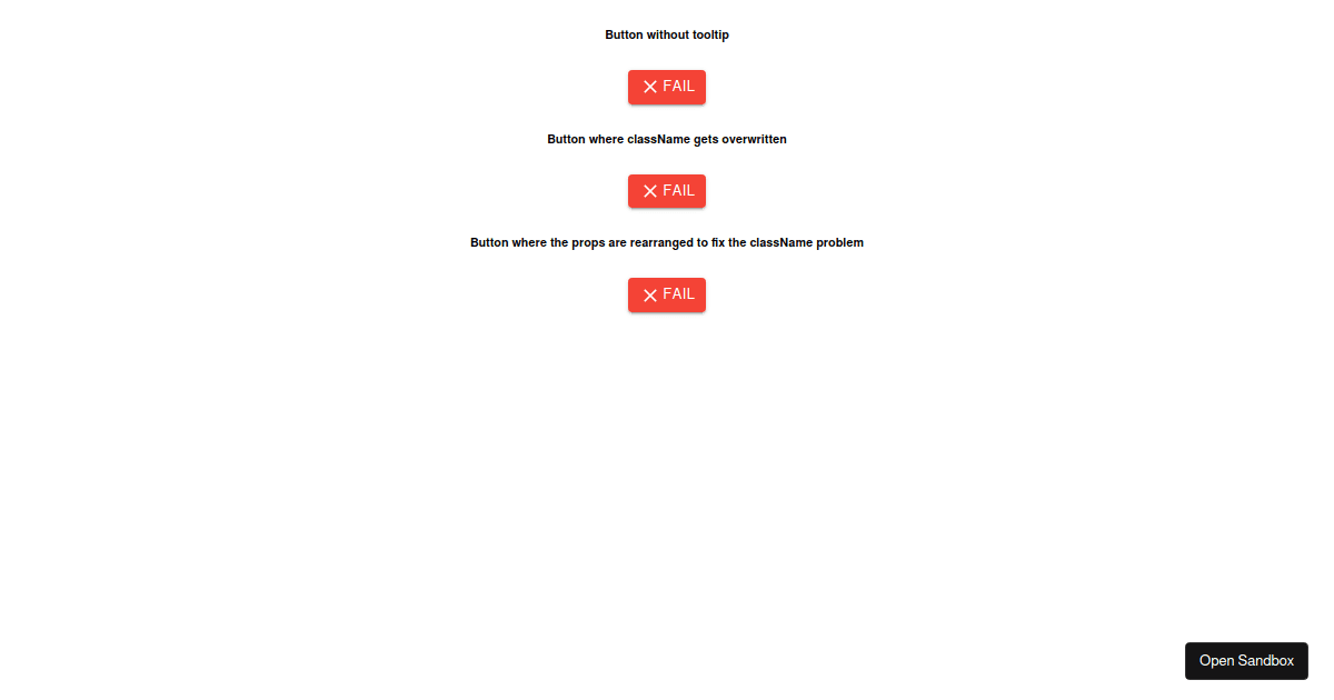 React Functional Component Forked Codesandbox
