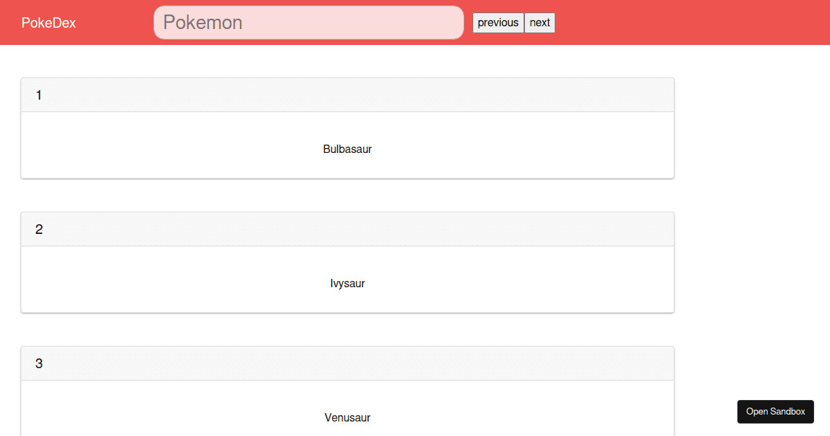 pokedex - Codesandbox