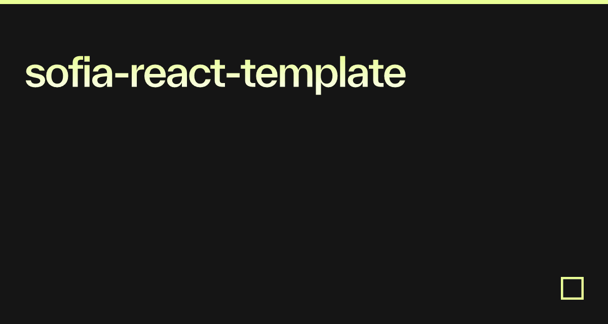 sofia-react-template - Codesandbox