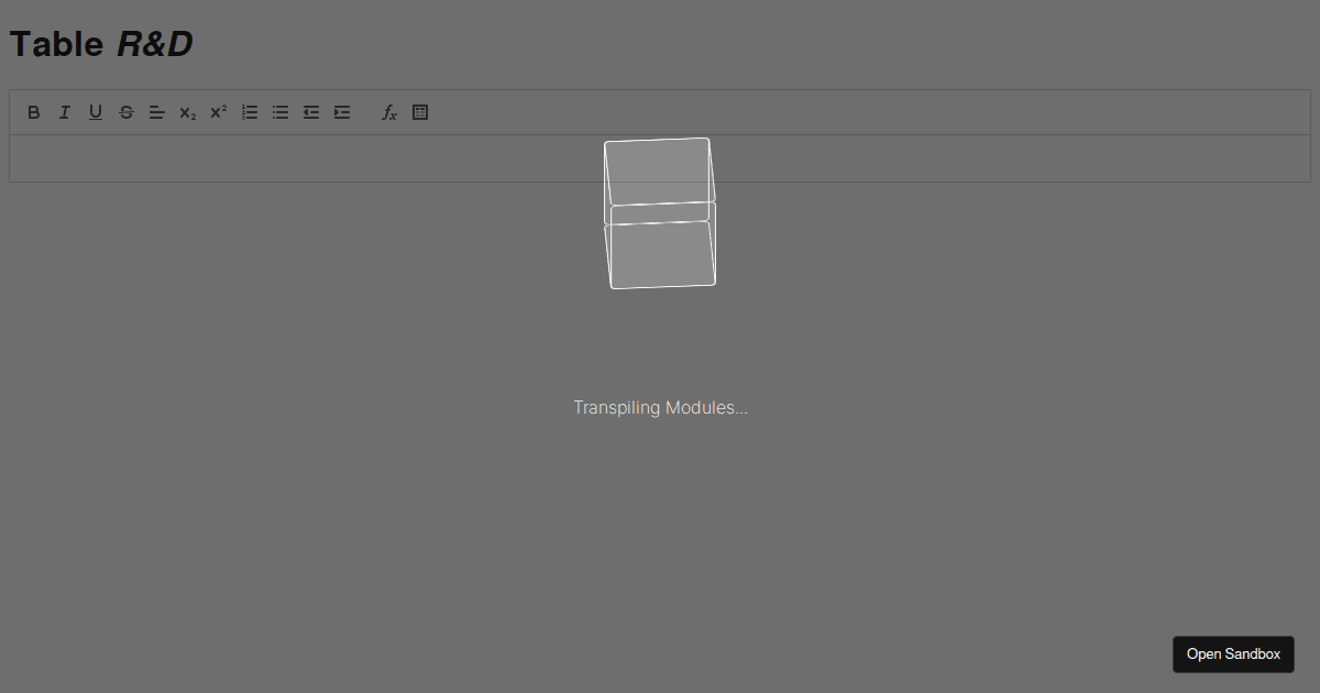 React Quill table (forked) - Codesandbox React Quill table (forked) - Codesandbox
