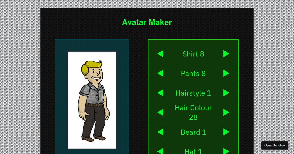Avatar-Maker - Codesandbox