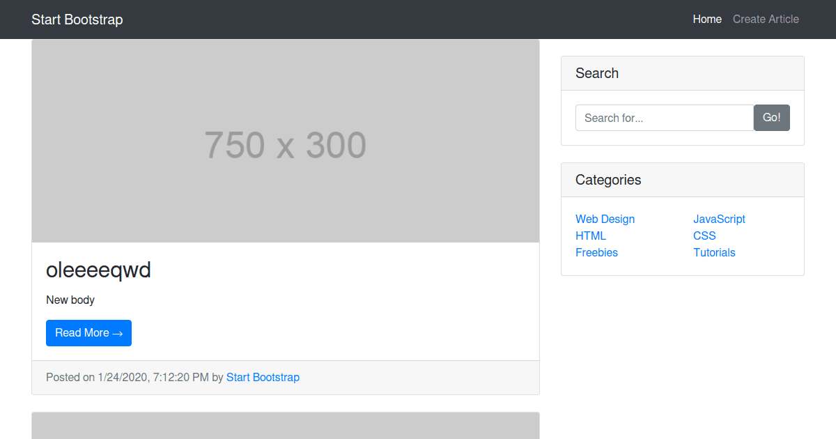 Express Bootcamp (Blog) - Codesandbox