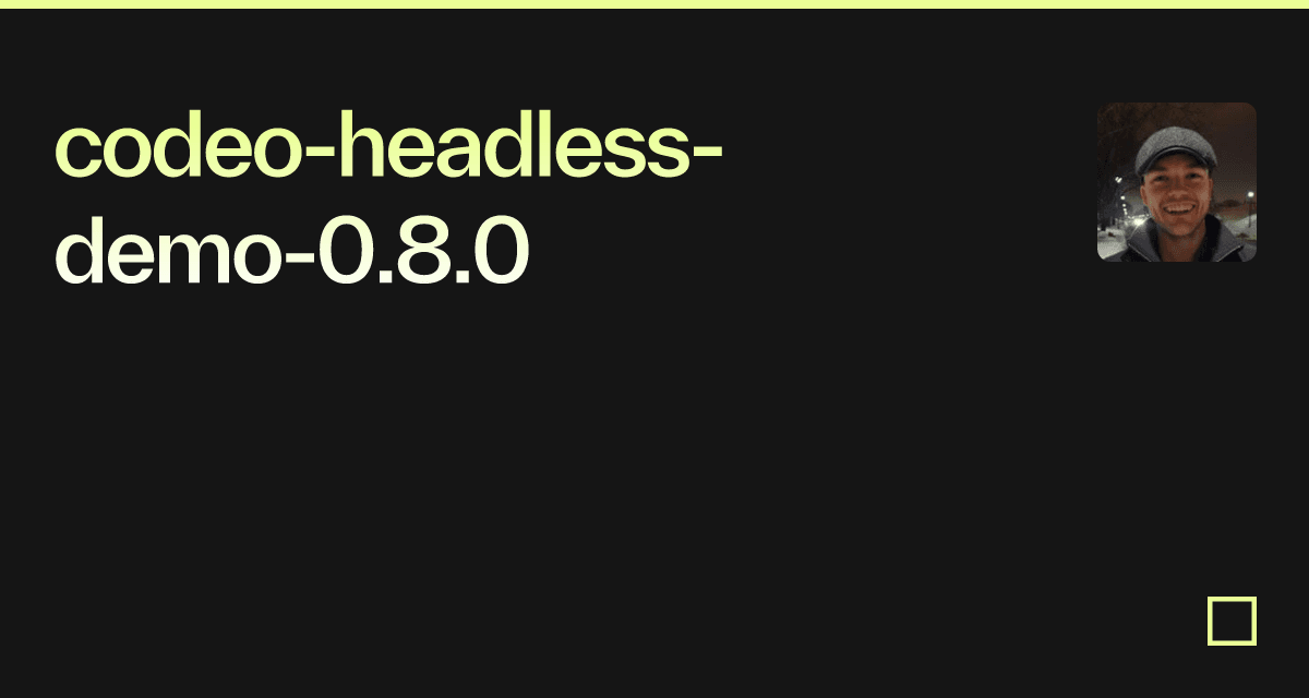 codeo-headless-demo-0.8.0 - Codesandbox