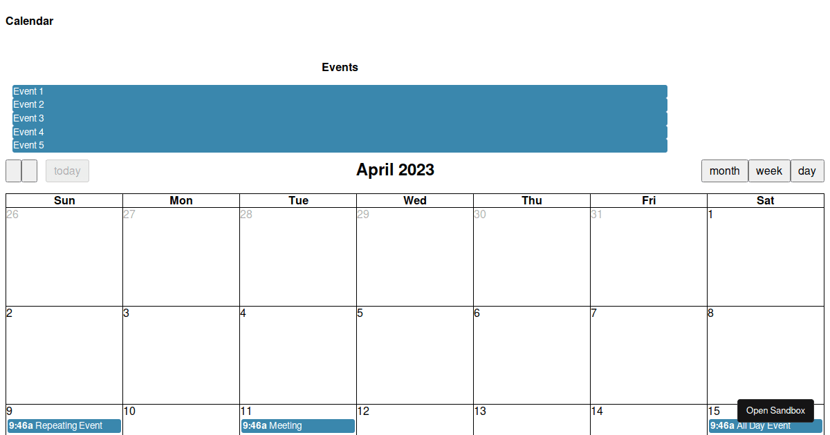 fullcalendar-dragging - Codesandbox