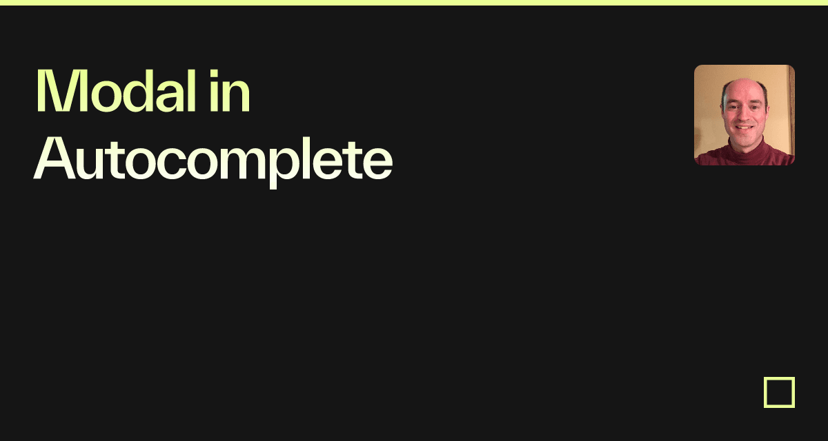 Modal in Autocomplete - Codesandbox