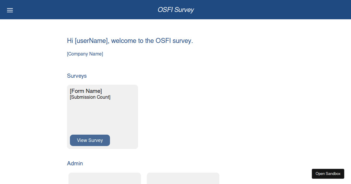OSFI - Codesandbox