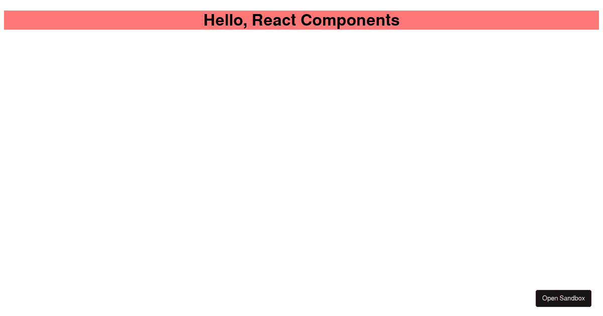 Hello, React - Codesandbox