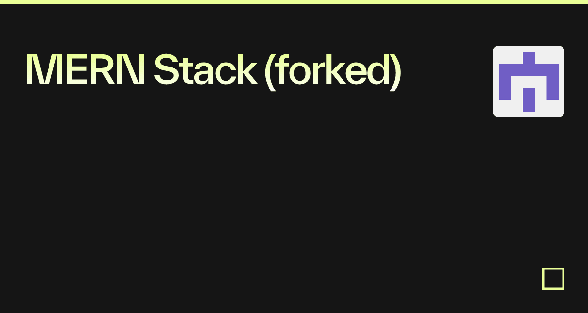 MERN Stack (forked) - Codesandbox