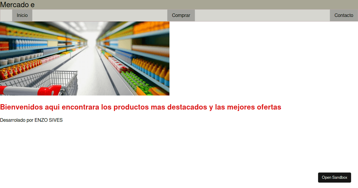 mercado-e - Codesandbox