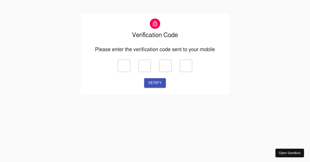 react-otp-input Demo (forked) - Codesandbox