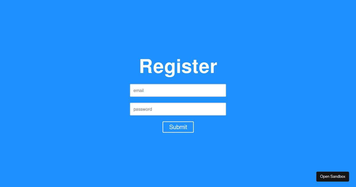 React Login Form - Codesandbox