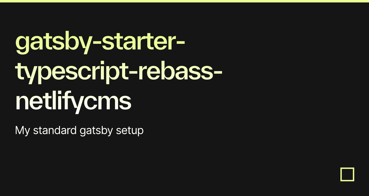 Gatsby Starter Typescript Rebass Netlifycms Codesandbox