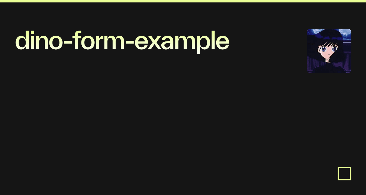 dino-form-example - Codesandbox