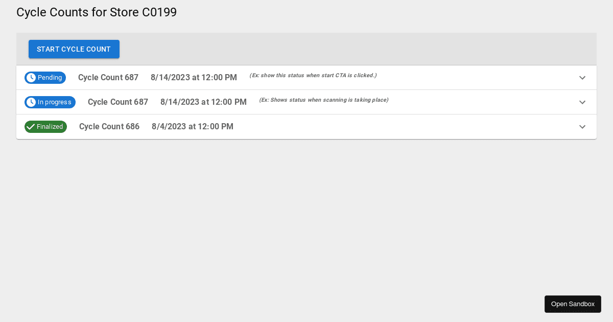 inventory Scanning Table - Codesandbox