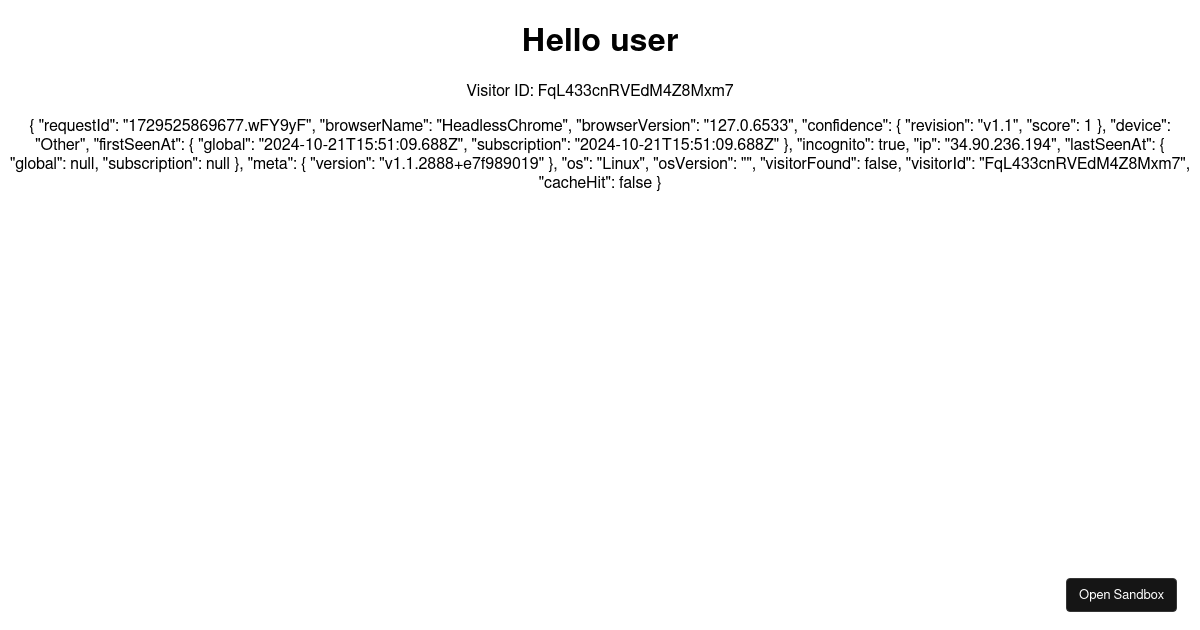 fingerprint - Codesandbox