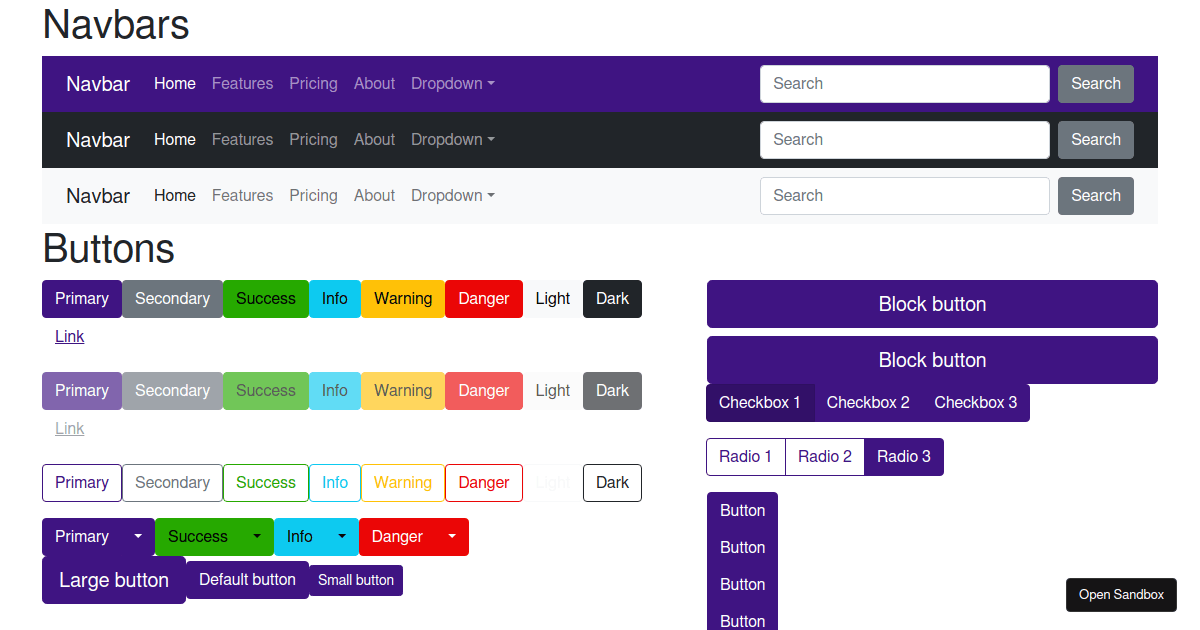 React + Bootstrap + CDS - Codesandbox