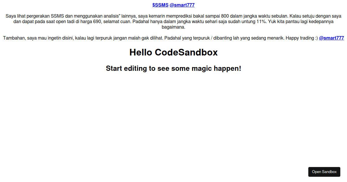React String Replace Codesandbox