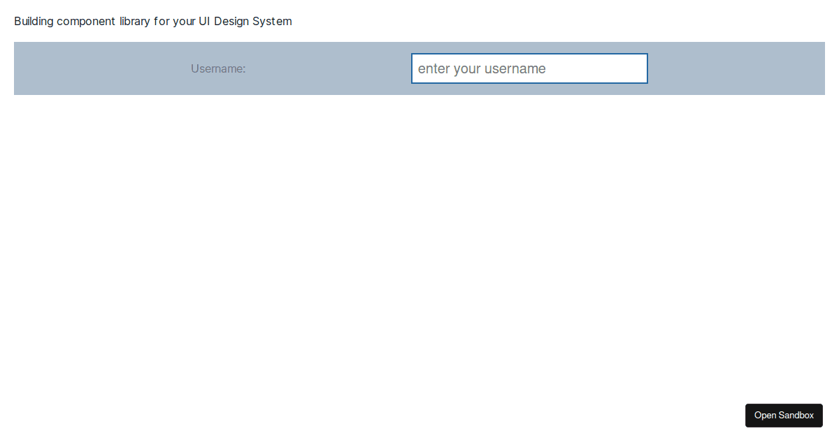Design System Creating Component Library Codesandbox 