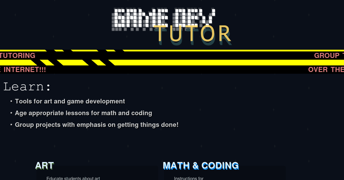 tutoring website - Codesandbox
