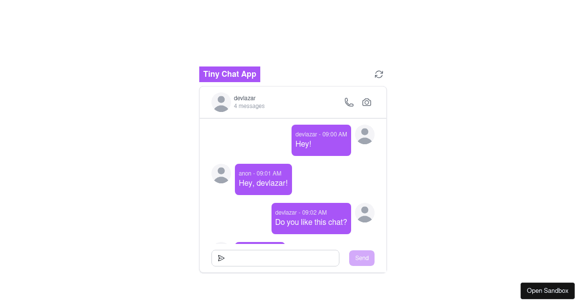 ChatGPT UI - Codesandbox