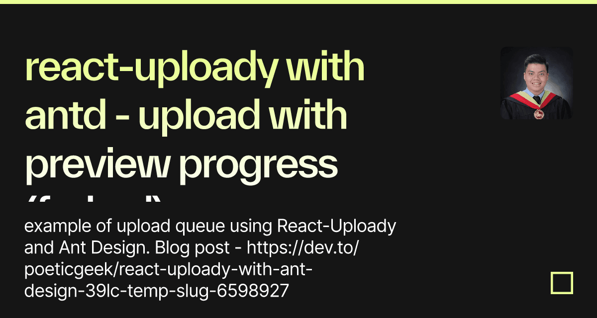 react-uploady with antd - upload with preview progress (forked) - Codesandbox