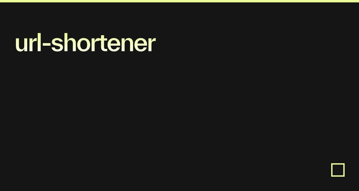 url-shortener - Codesandbox