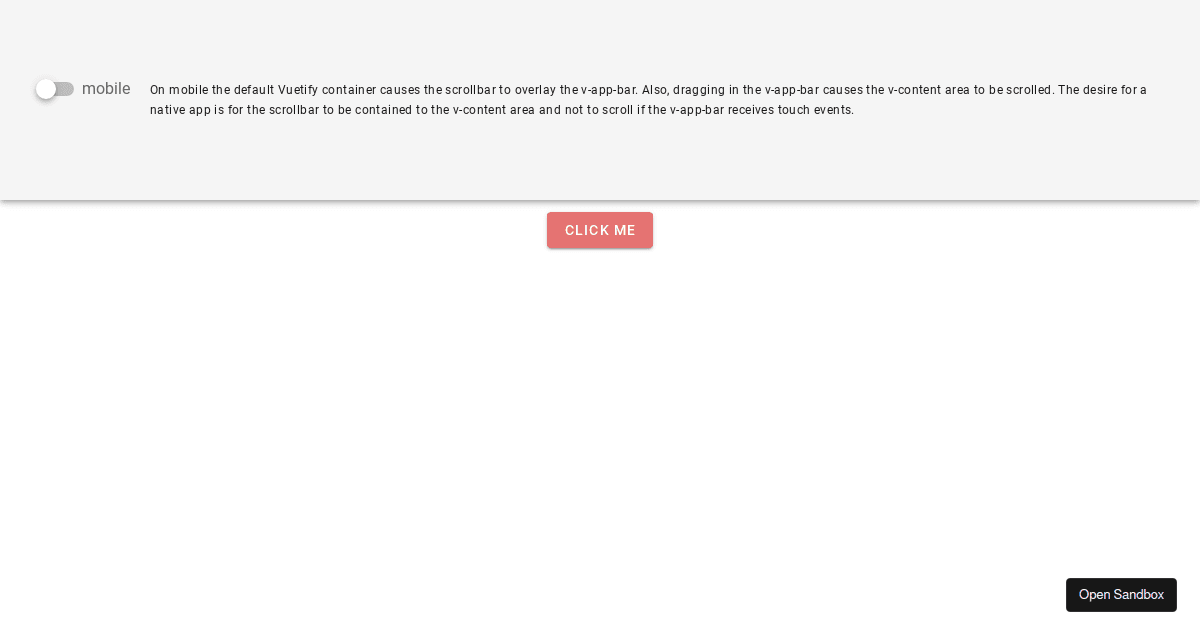 Vuetify 2 (forked) - Codesandbox