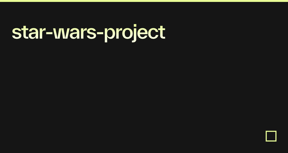 star-wars-project - Codesandbox