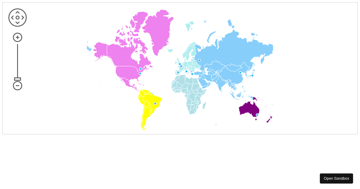 Colors Customization - DevExtreme Vector Map (forked) - Codesandbox