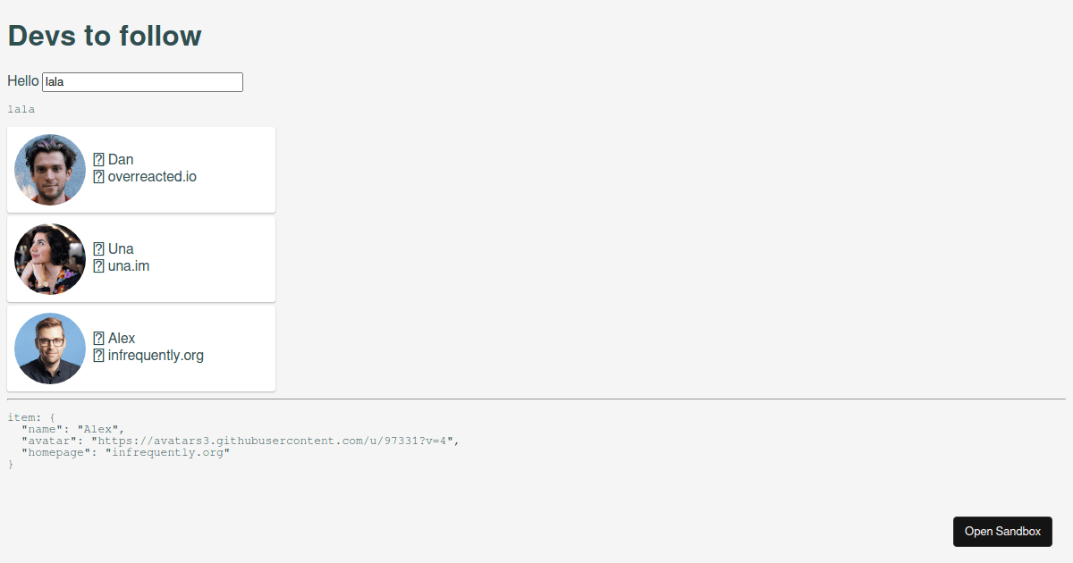 Vue.js Template Variables Demo - Codesandbox