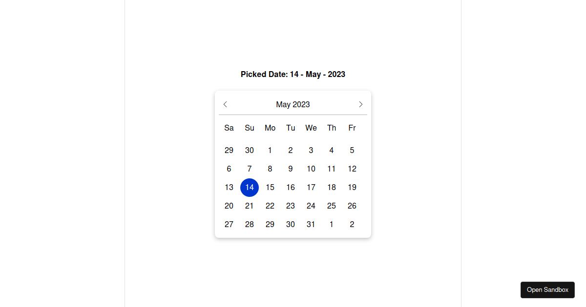 calender - Codesandbox