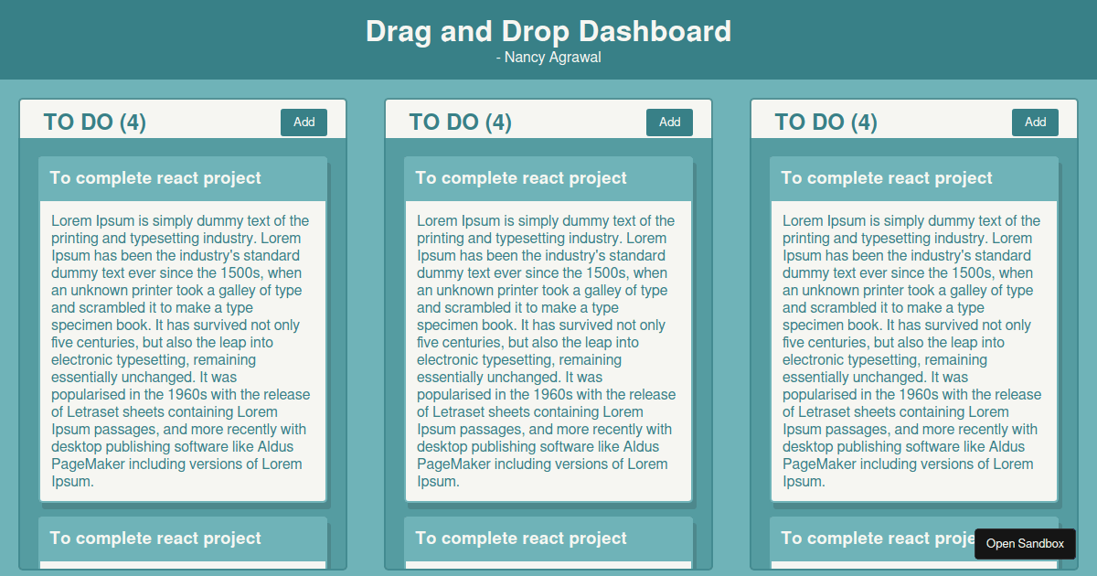 drag-and-drop-dashboard - Codesandbox