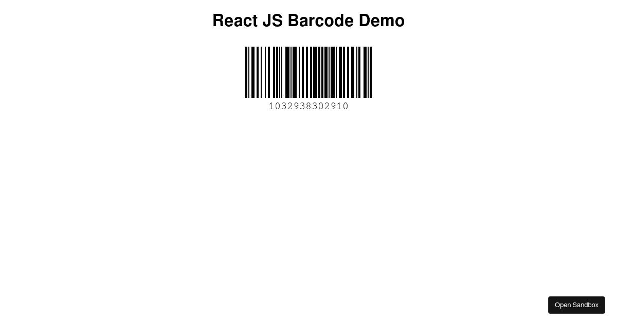react-jsbarcode (forked) - Codesandbox