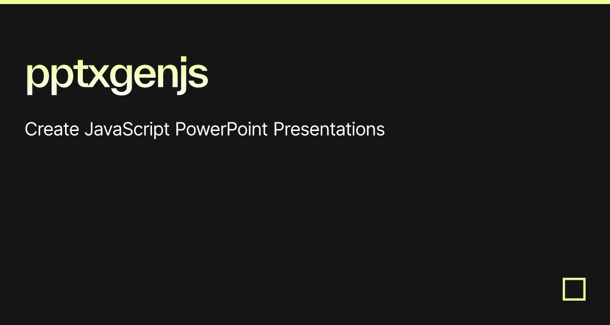 pptxgenjs - Codesandbox