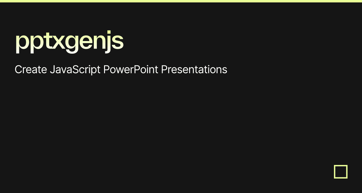 pptxgenjs - Codesandbox