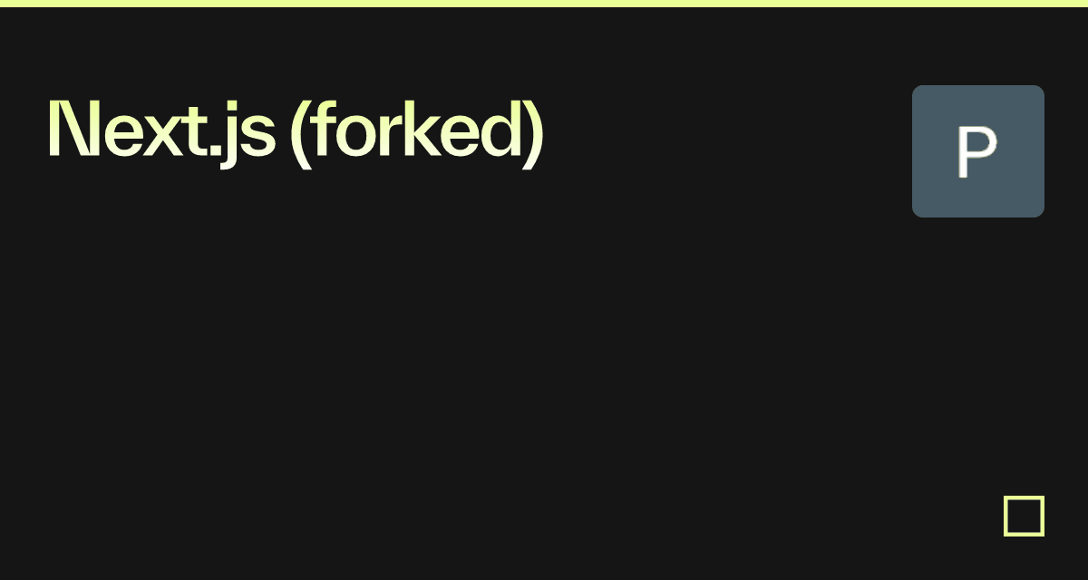Next.js (forked) - Codesandbox