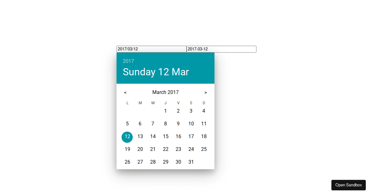 date-picker - Codesandbox
