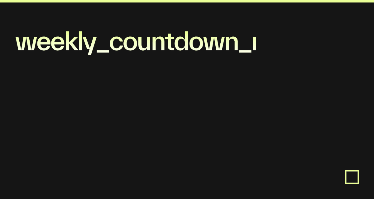 weekly_countdown_rn - Codesandbox
