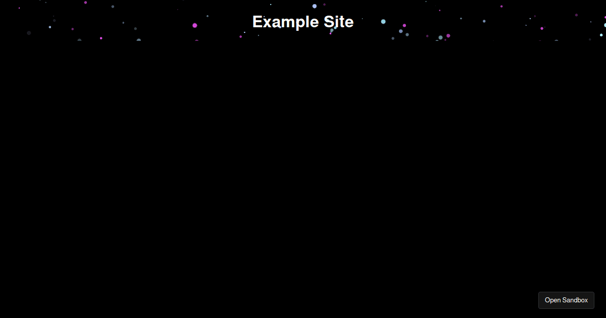 Sparticles - Codesandbox