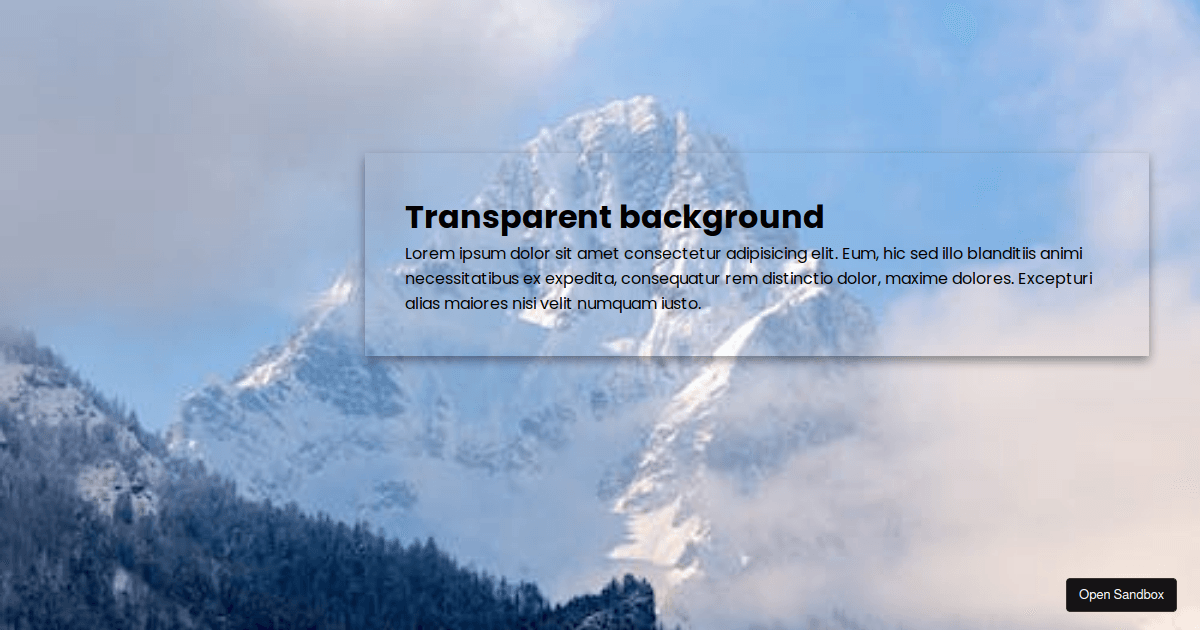 web-de-ref: Transparent Div Background in CSS - Codesandbox web-de-ref: Transparent Div Background in CSS - Codesandbox