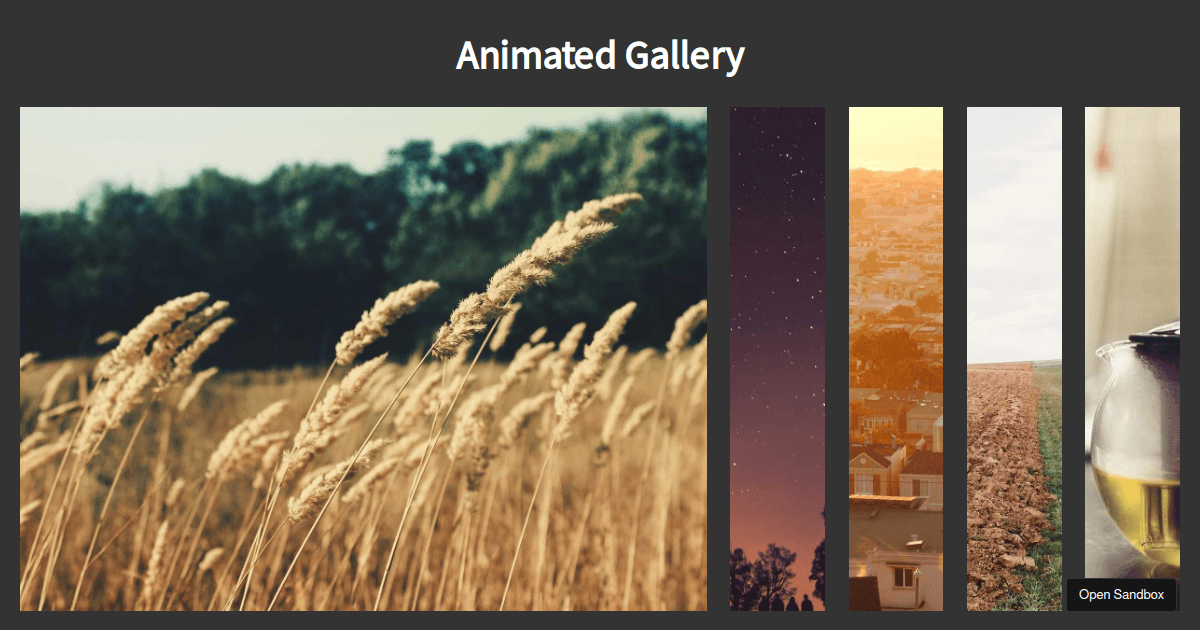 Vertical Image Gallery CSS - Codesandbox