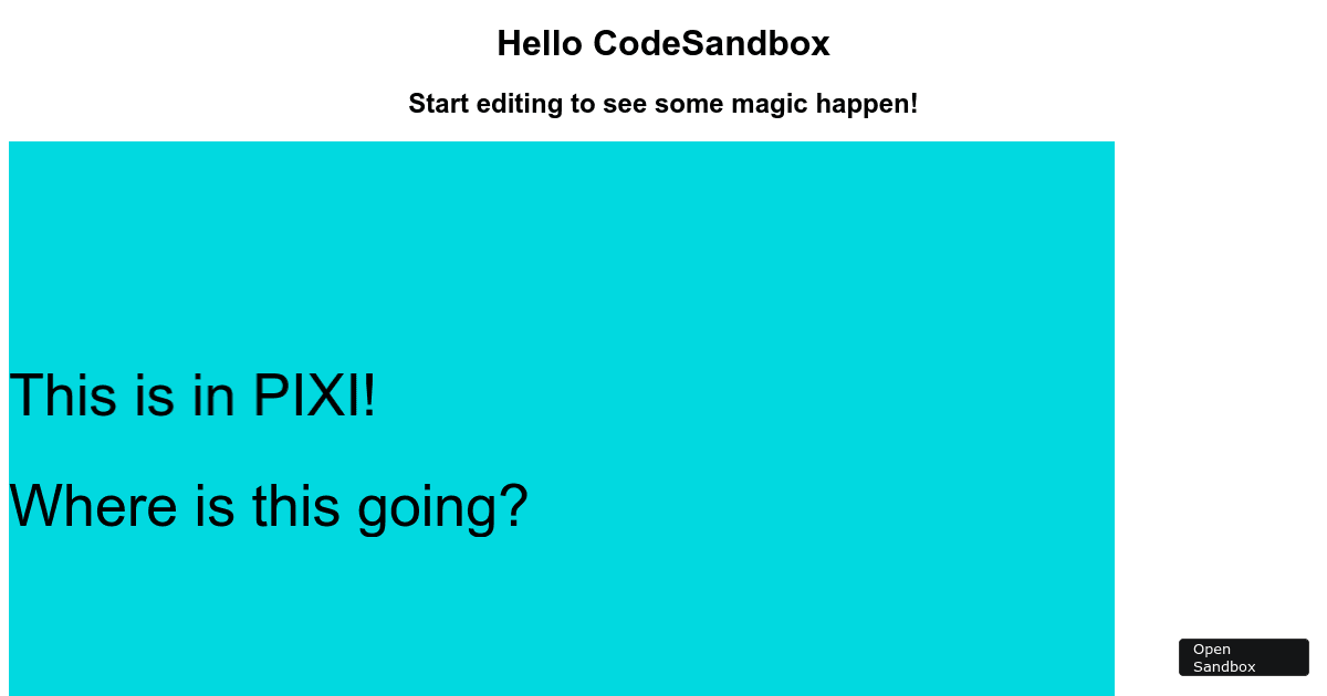 pixi.js and lottie (forked) - Codesandbox