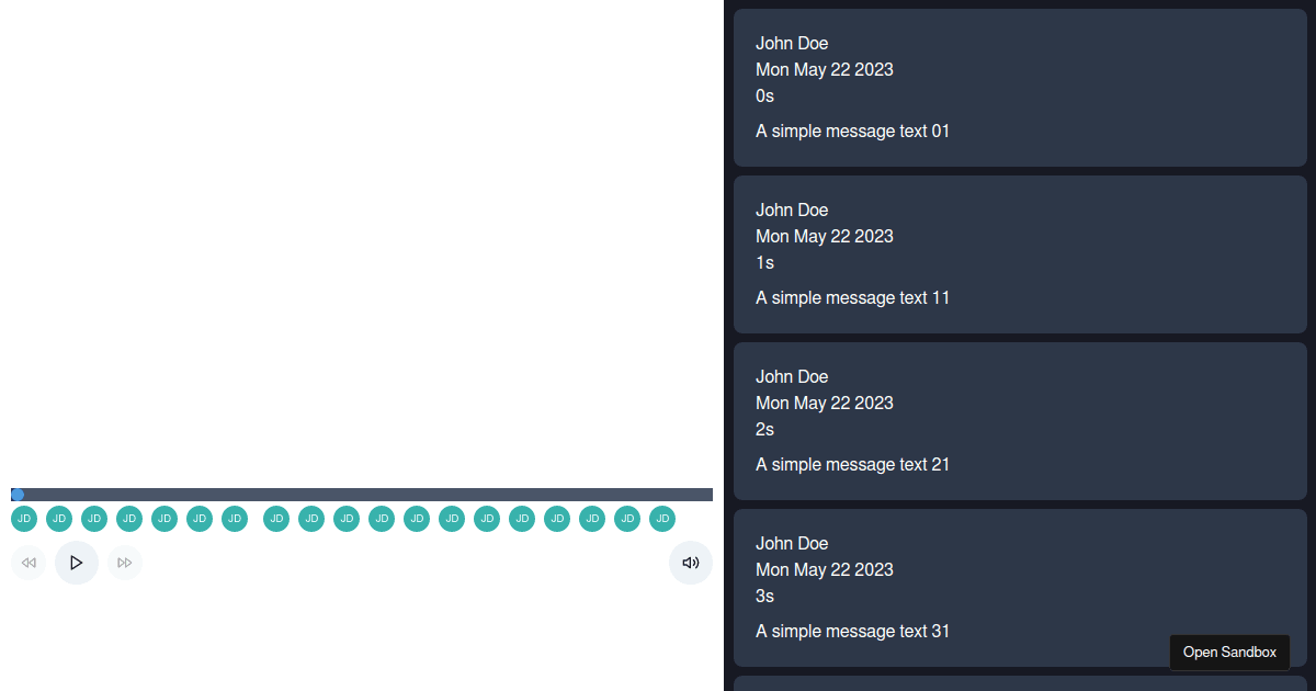 Player Video with Threads - Codesandbox