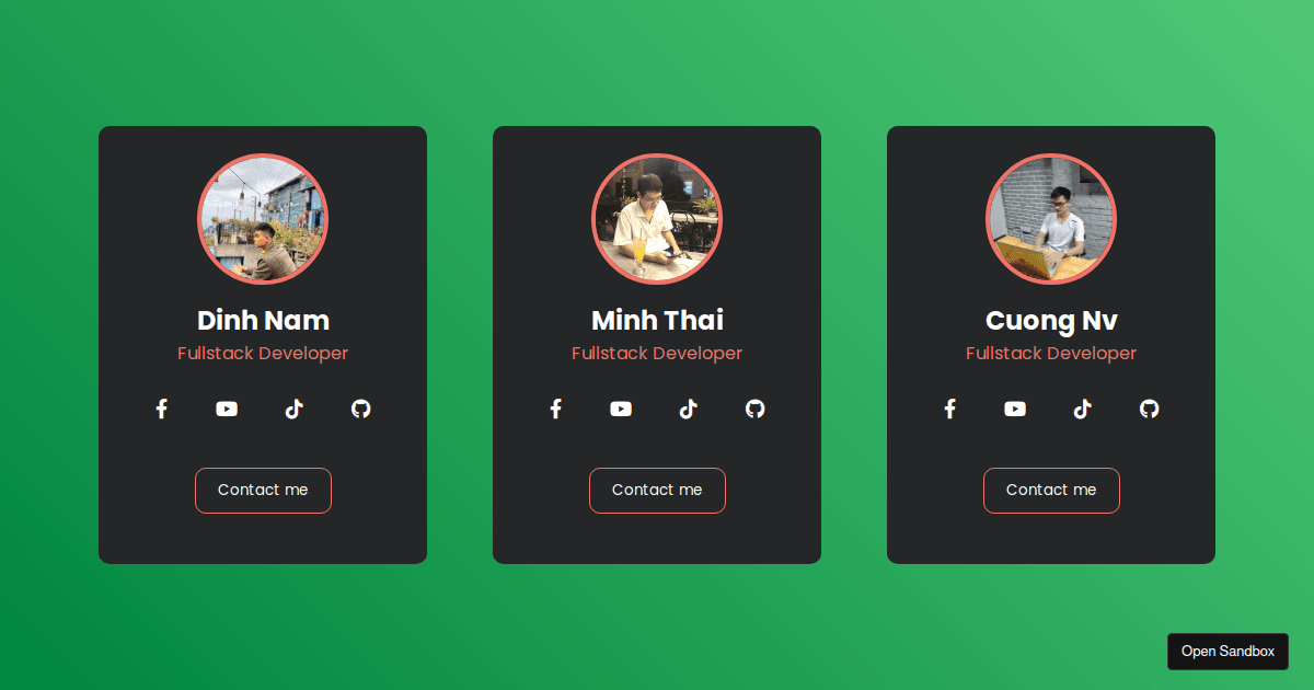 Namndwebdevhtml Css Js Thuc Chien Profile Card Codesandbox