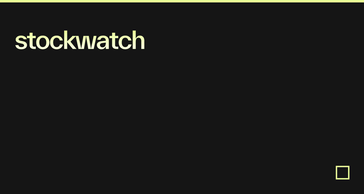 stockwatch - Codesandbox