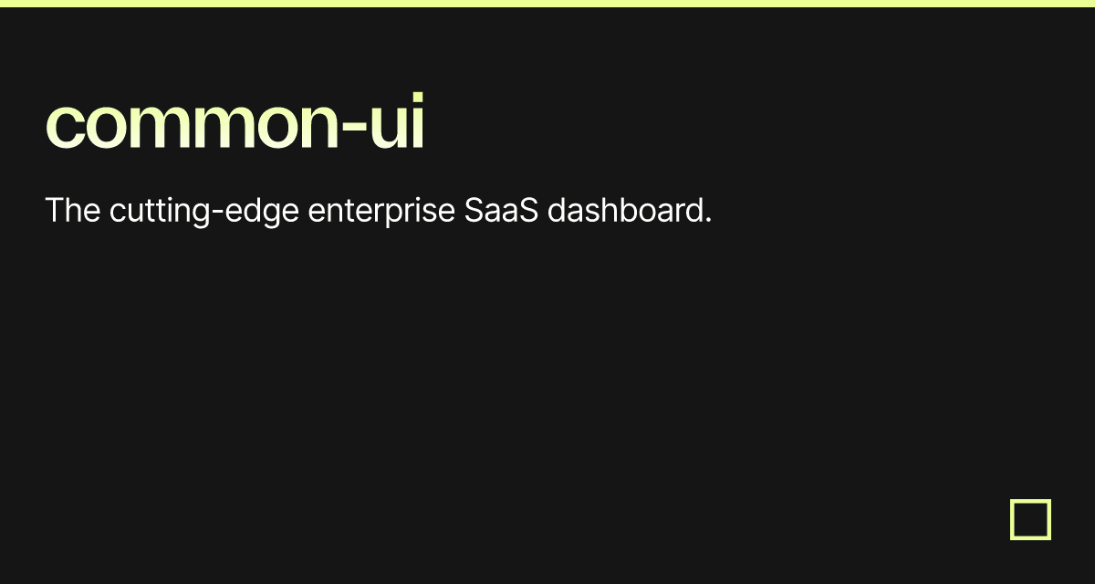 common-ui - Codesandbox